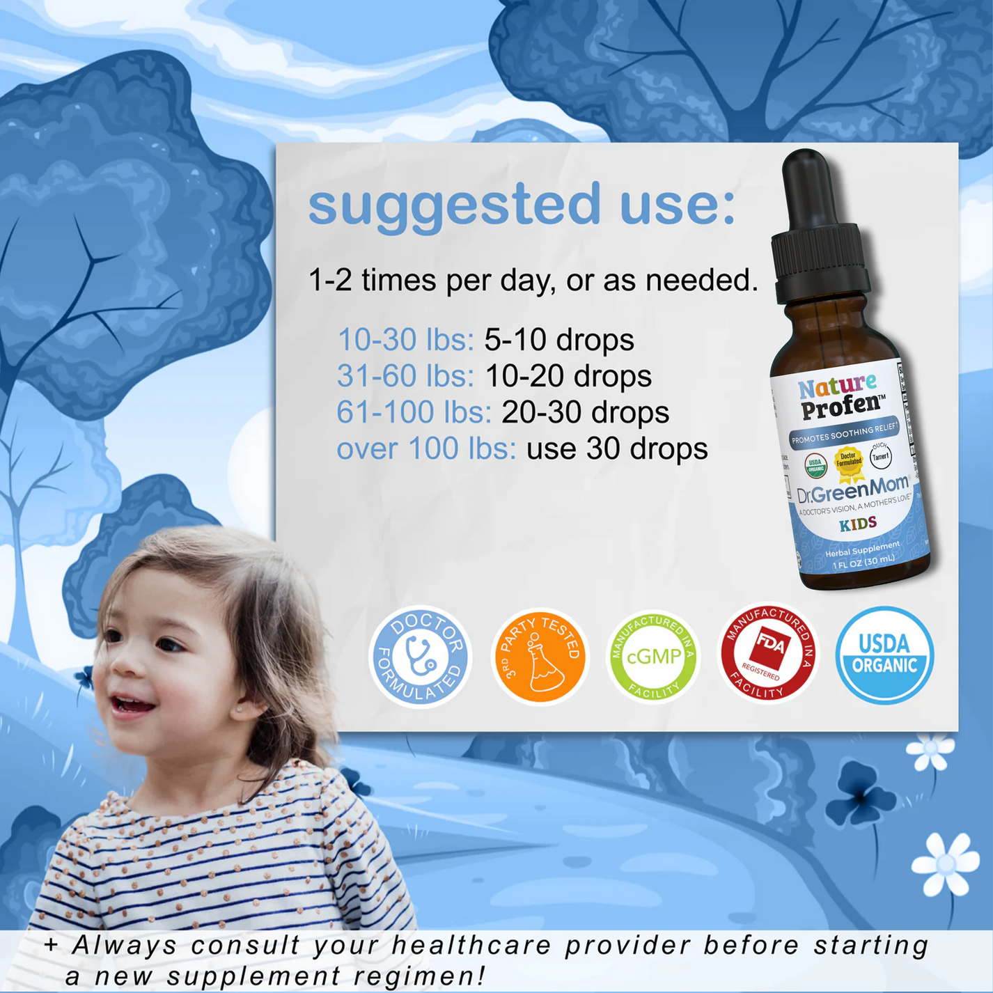 USDA Organic Nature Profen™ (Infants & Kids) – Dr. Green Life