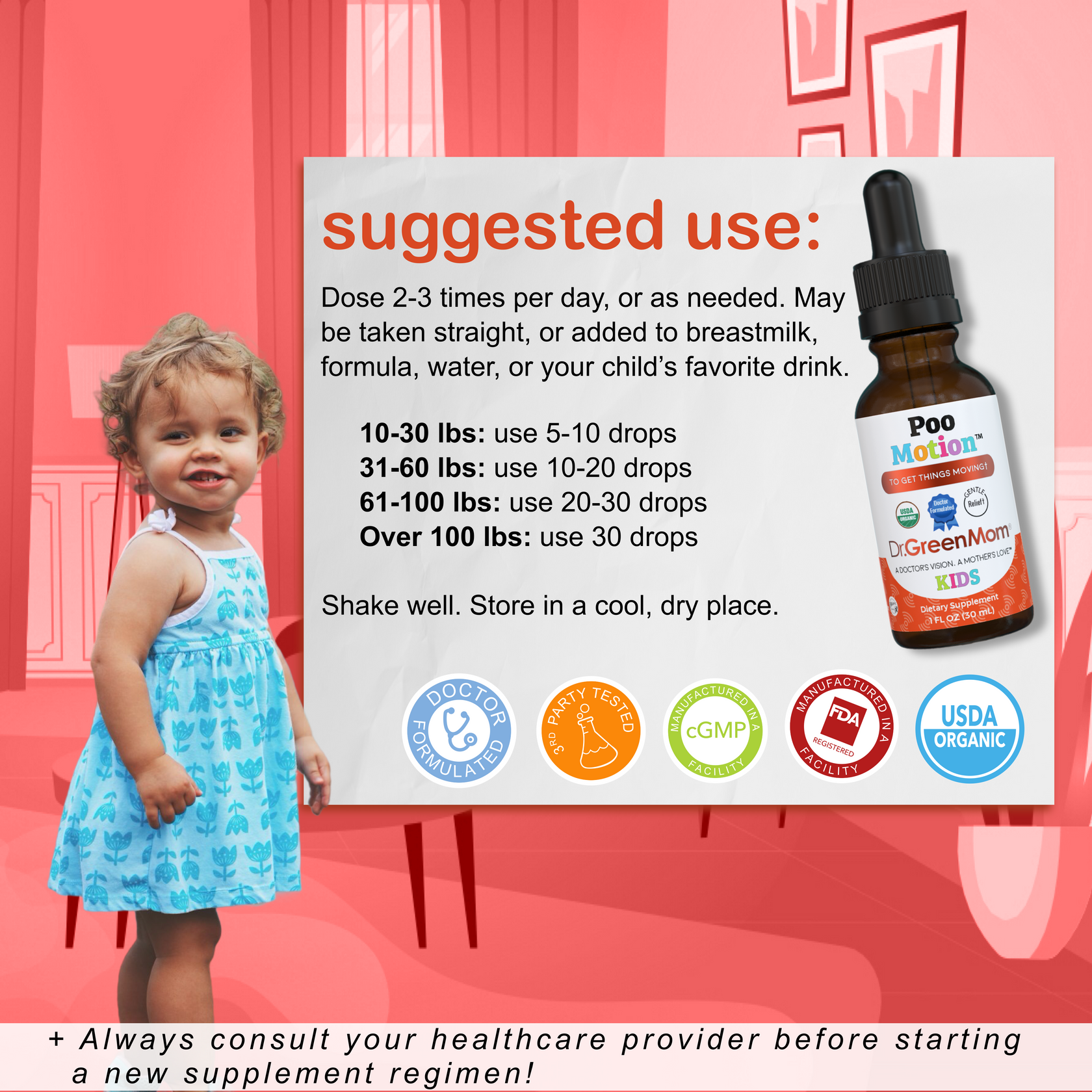 Poo Motion (Infants & Kids) Occasional Constipation Relief – Dr. Green Life